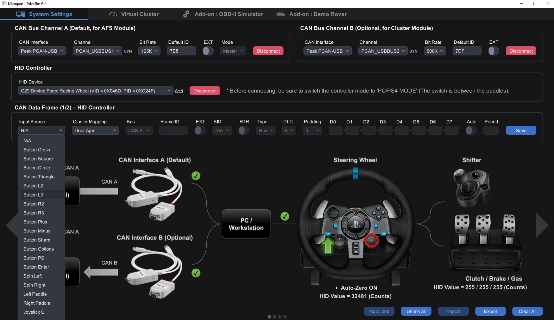 DriveSim-100 Driving Signal & Communication Protocol Simulation System